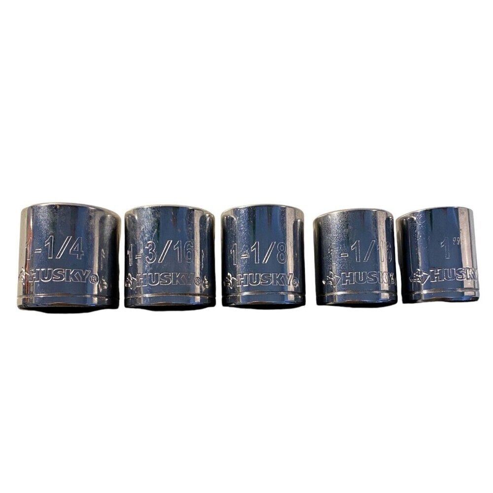 Husky Socket 5 Piece Set * 12 Point 1/2 Inch Drive - Gem